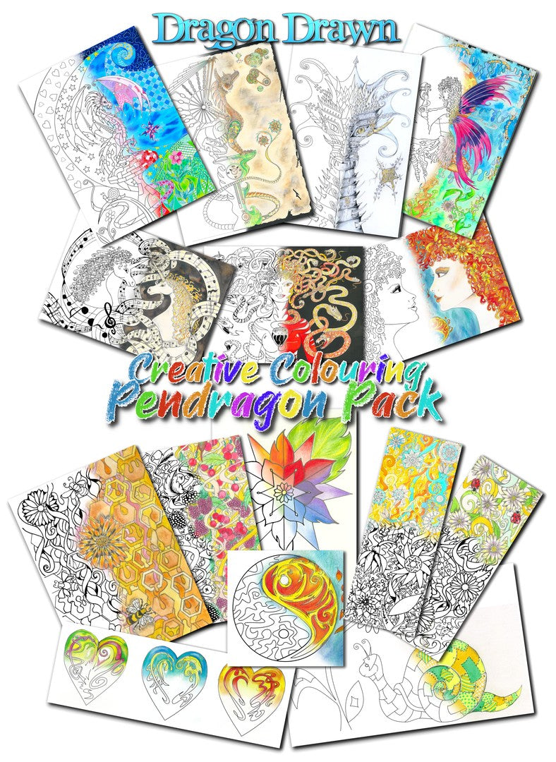Pendragon Colouring-In Pack – Dragon Drawn